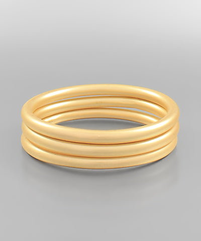 Matte gold bangles store